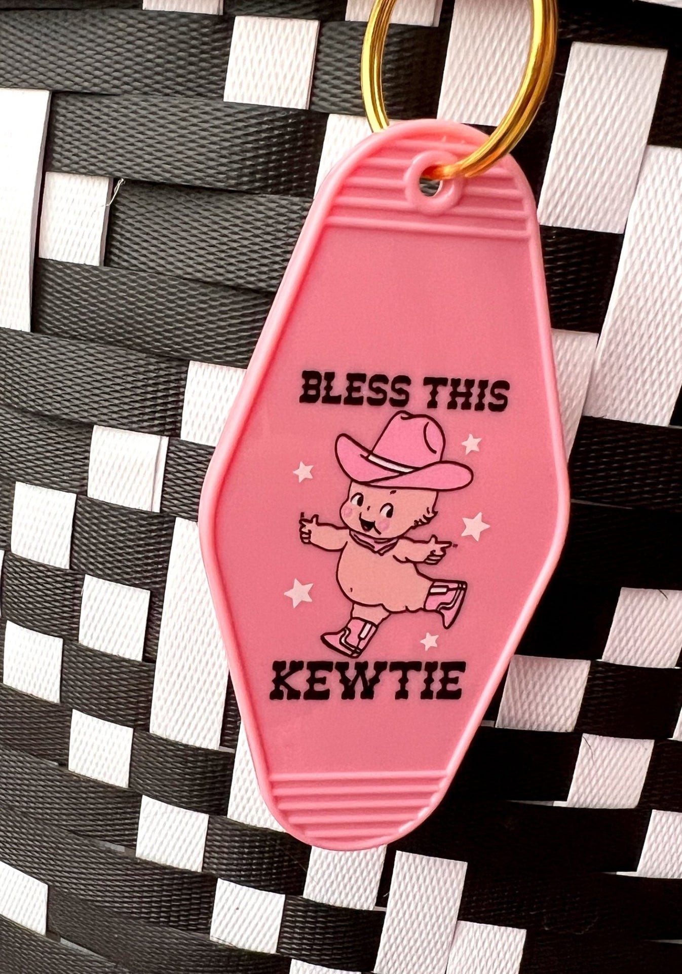 Cowpoke Kewtie Motel Keychain | Country Western Gifts | Cowgirl Gifts ...