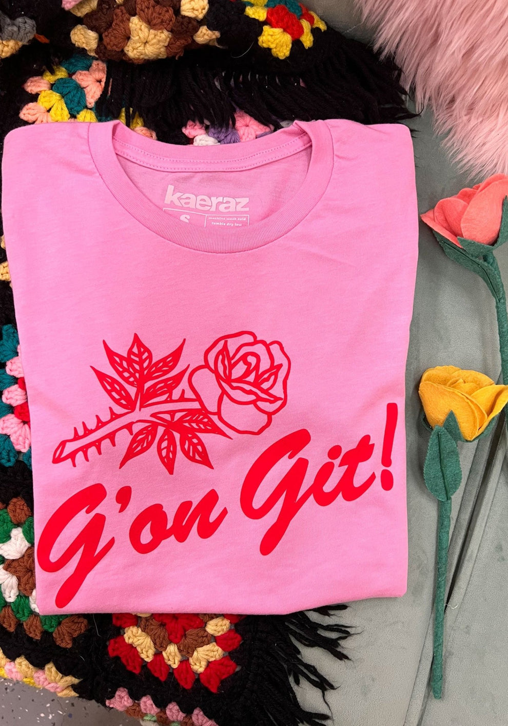 G'on Git Tee by kaeraz | Womens Graphic Tees | Cowgirl Funny Shirts