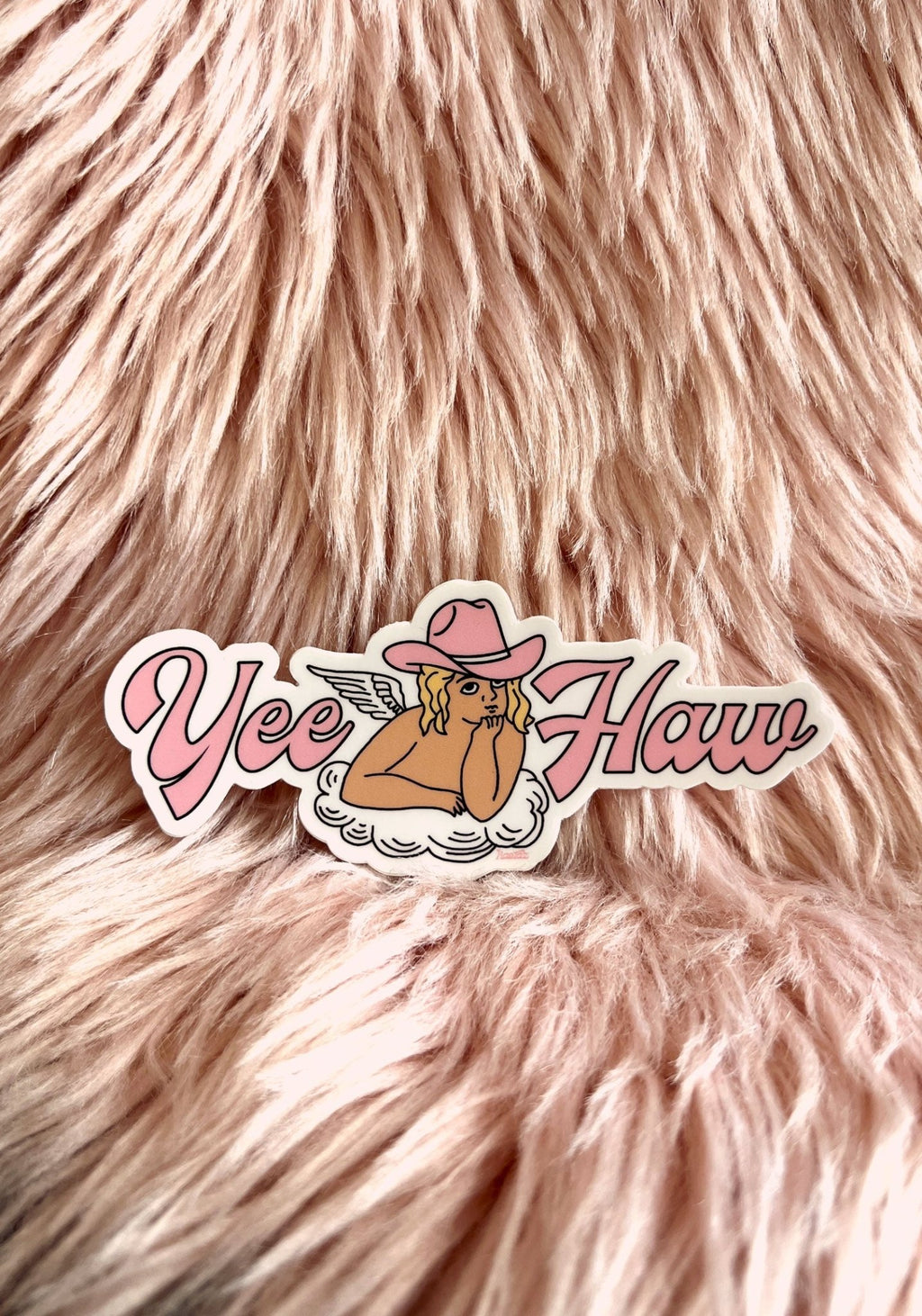 Yeehaw Angel Sticker by kaeraz | Cute Stickers Aesthetic | Cowgirl Stickers