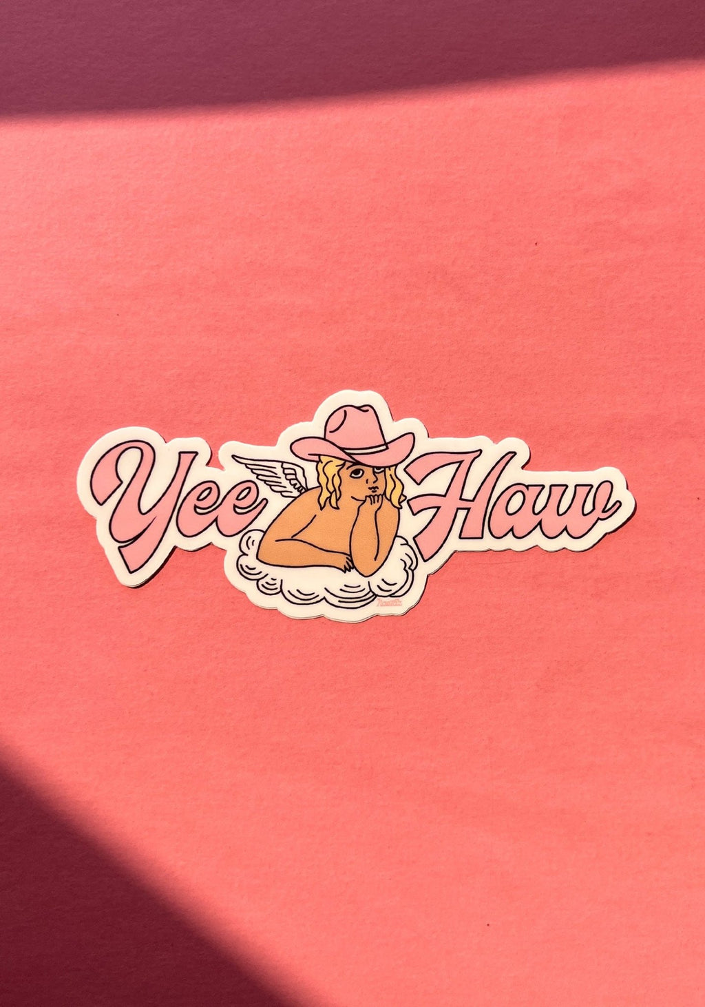 Yeehaw Angel Sticker by kaeraz | Cute Stickers Aesthetic | Cowgirl Stickers